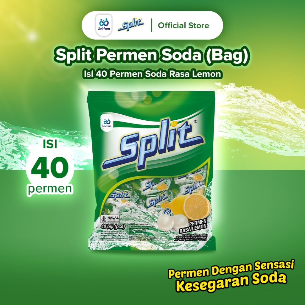Jual Split Permen Soda Lemon Bag - Soda Candy 1 Bag (Isi 40Pcs) - Lemon ...
