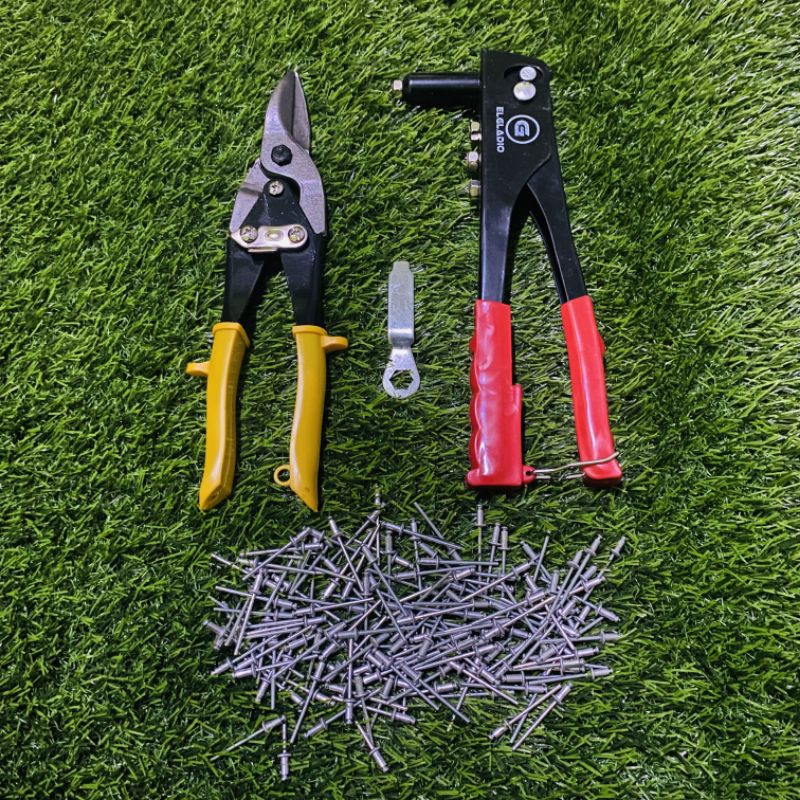 Jual Paket Tang RIVET, Gunting HOLO dan Paku RIVET 100 Pcs | Shopee ...