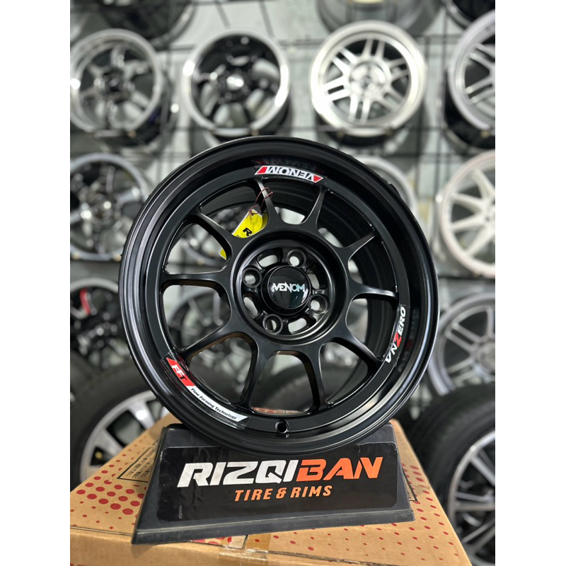 Jual velg venom zero r15 satin black pcd 4x100 kondisi baru | Shopee ...