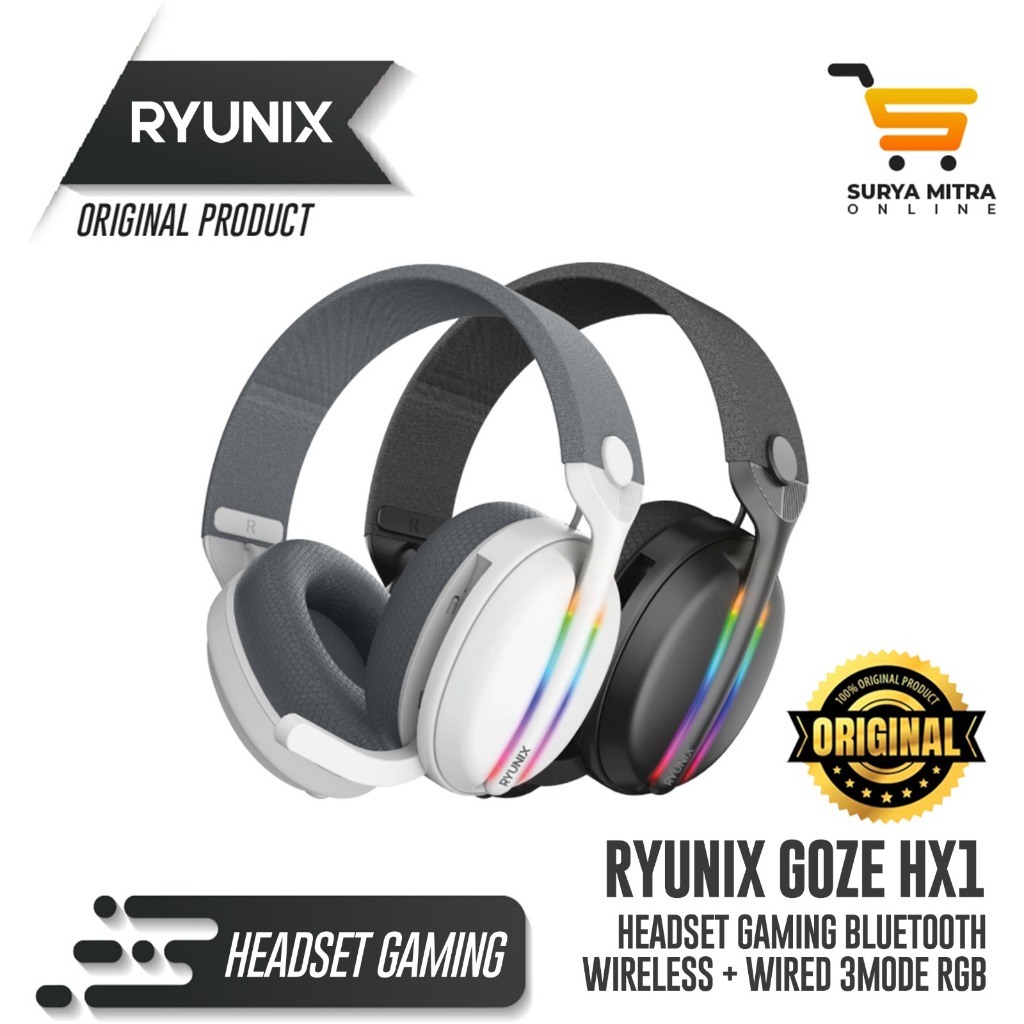 Jual Sades Ryunix Goze HX1 Headset Gaming Wireless Bluetooth | Shopee ...