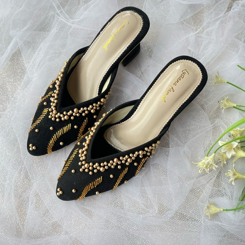 Jual Lusiana cahayu I sepatu selop slip on sepatu pengantin heels ...