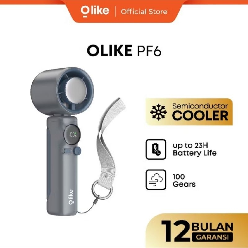 Jual Olike Kipas PF6 Turbo Cooler 4000mAh Mini Handheld Portable LED ...
