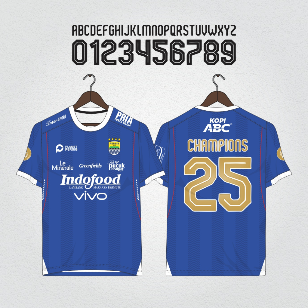Jual Jersey persib edisi champions 25 back2back custom full printing ...
