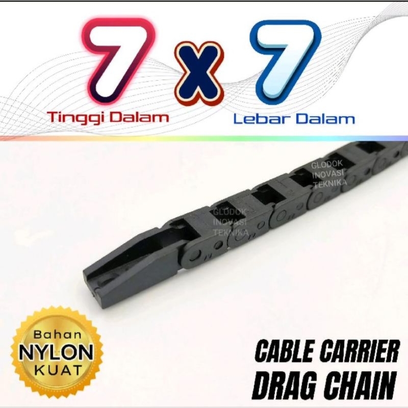 Jual Cable Carrier Drag Chain 7x7 7mm 7 mm pembawa kabel nylon nilon ...