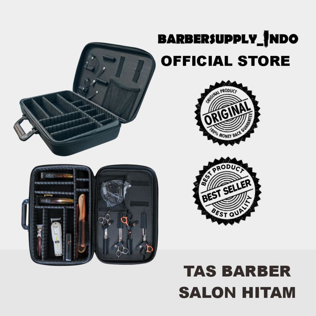Jual KOPER ALAT CUKUR BARBER SALON POLOS HITAM / TAS MESIN CUKUR ...