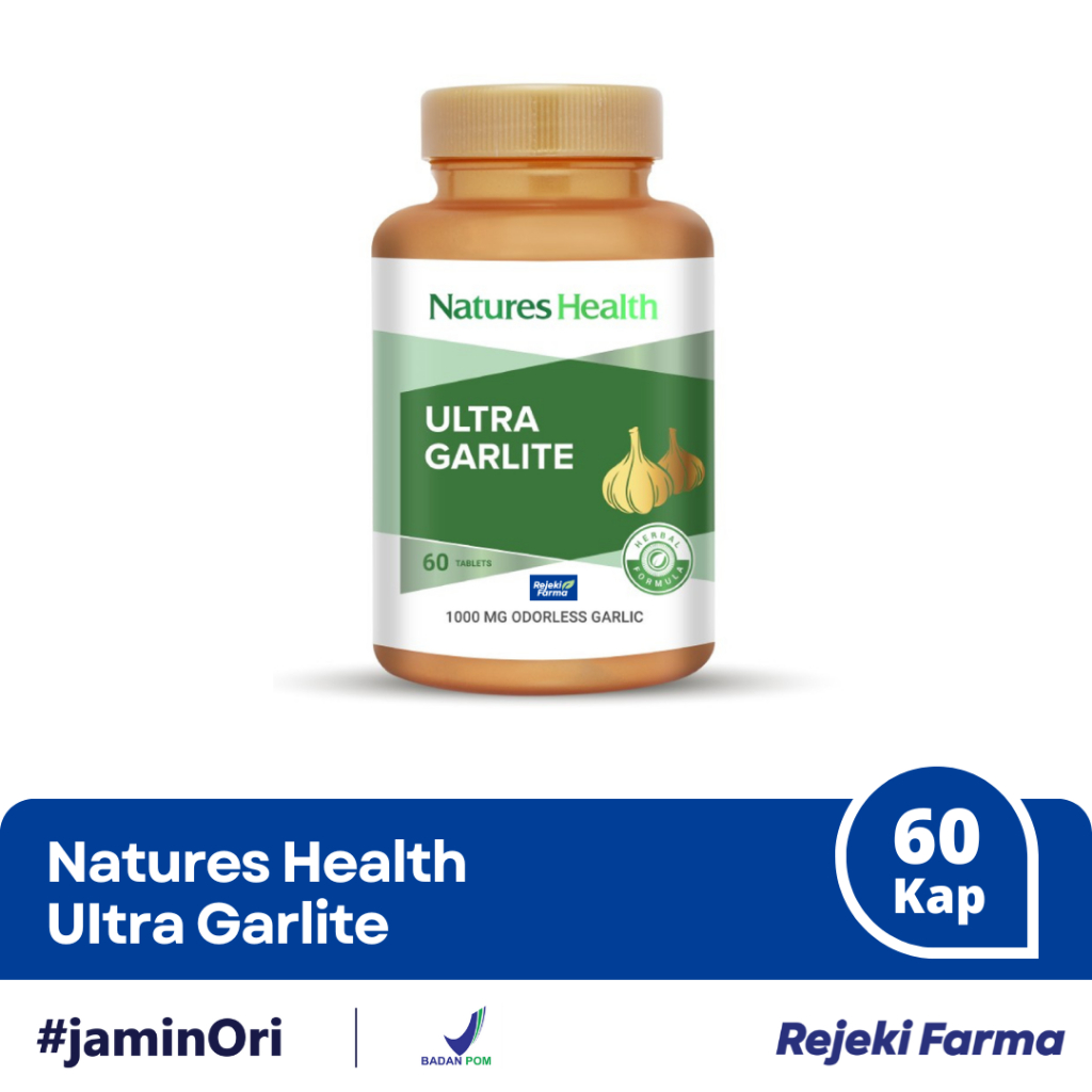 Jual Natures Health Ultra Garlite 60 Tablet - Nature's Odorless Garlic ...