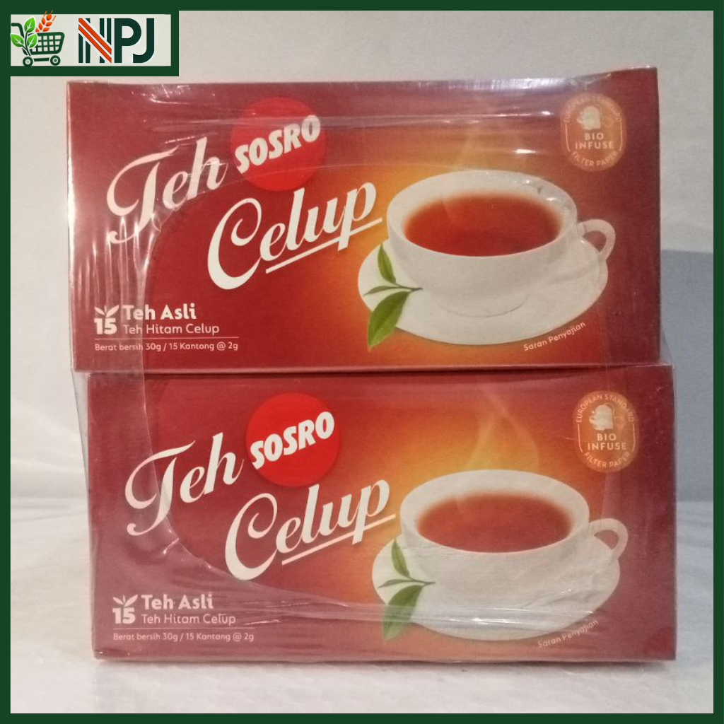 Jual Teh Celup Sosro Original 15 Kantong - 30g | Teh Hitam Celup Isi 15 Sachet x 2g | Shopee ...