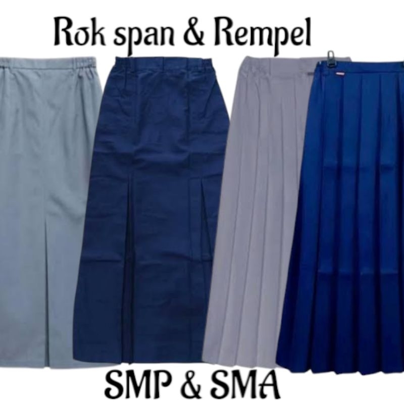 Jual Rok SMP belah 2 Rok SMA belah 1 dan ROK rempel SMP dan SMA ...