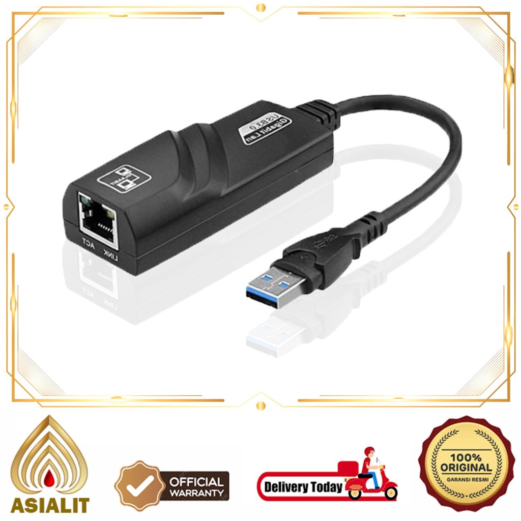 Jual Kabel USB 3.0 Ethernet Adapter To LAN RJ45 10 / 100 / 1000 Mbps ...