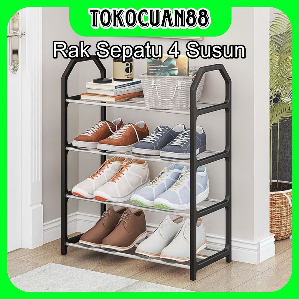 Jual Tokocuan88 - Rak Sepatu 4 Susun Serbaguna - Rak Sandal Minimalis ...