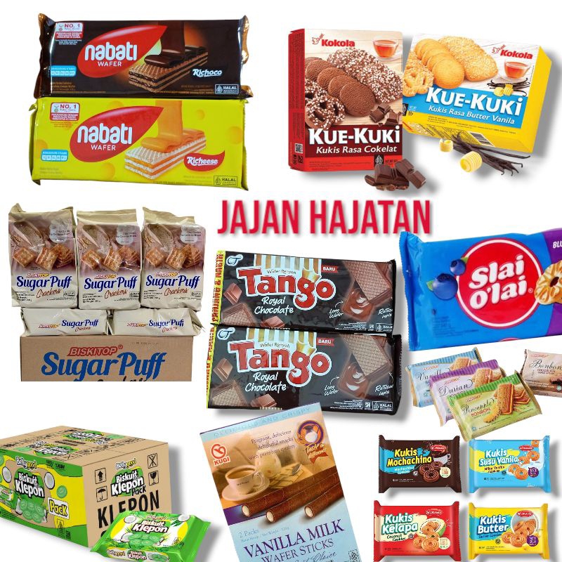 Jual Jajan Hajatan Kartonan Tanggo wafer - Nabati hajatan - Sugar Puff ...