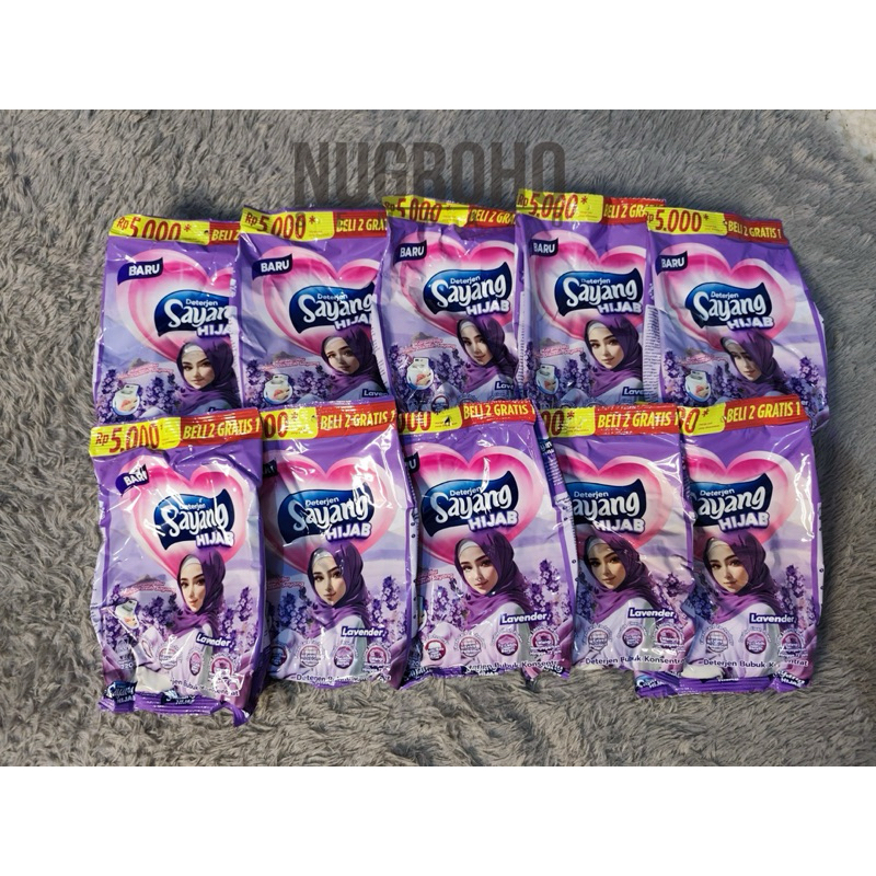 Jual ( 10pcs ) Paket Deterjen Sayang Sabun Cuci Baju Sayang Detergen ...