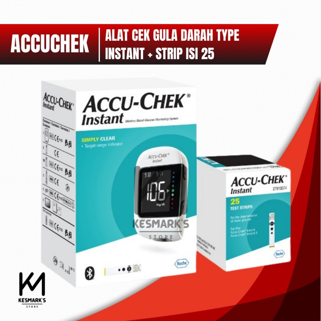 Jual Alat Accu Check Instant + Test Strip / Alat Cek Gula Darah Accu ...