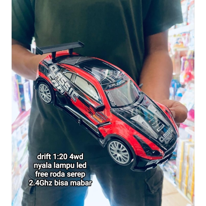 Jual Fierce Racer Mainan Mobil Remote RC Drift 4WD Bonus Roda Serep Dan ...
