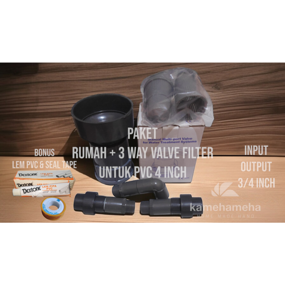 Jual Rumah 3 Way Valve Filter Frp Untuk Paralon Pvc 4 Inch | Shopee ...