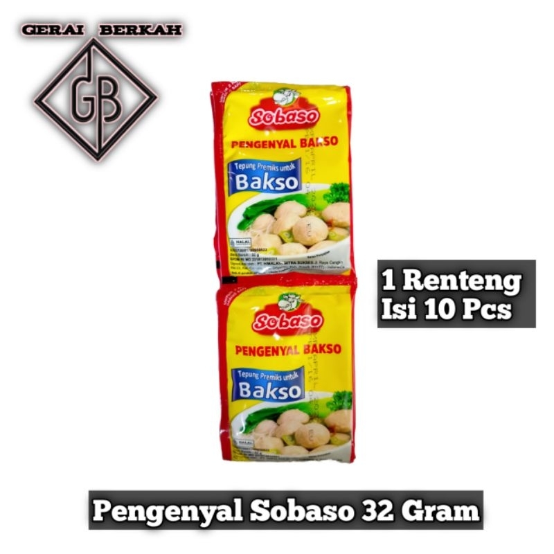 Jual Sobaso Tepung Pengenyal Bakso 32 Gram 1 Renteng dan 1 Pack ...