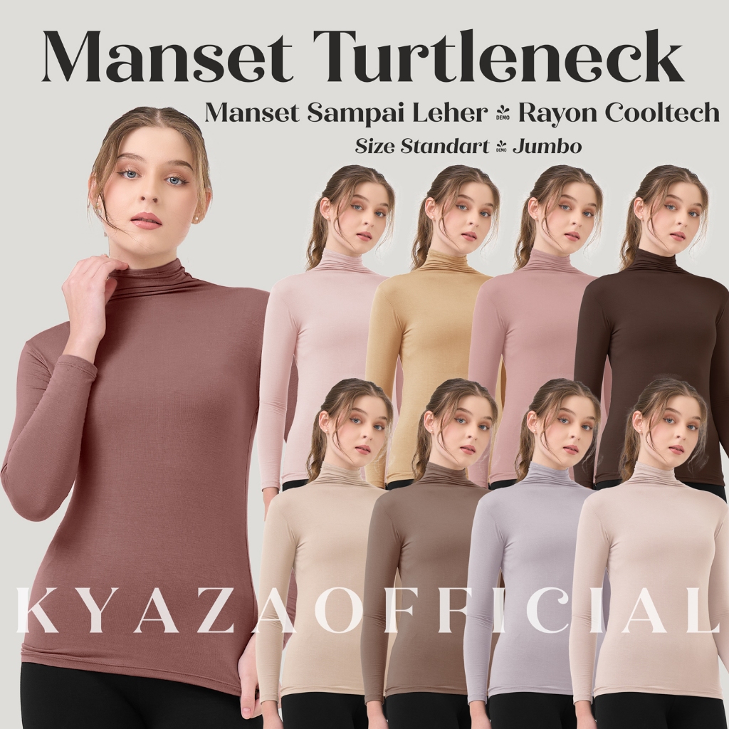 Jual kyaza - Manset Baju Premium Basic Turtle neck Cooltech Airflow ...