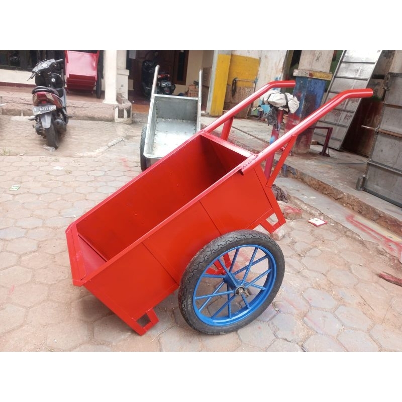Jual gerobak besi dorong angkut pasir | Shopee Indonesia