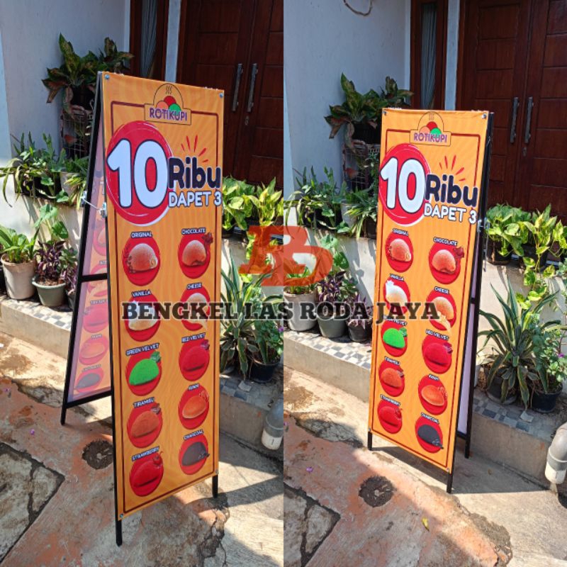 Jual stand banner A ukuran T 150cm x L 50cm | Shopee Indonesia