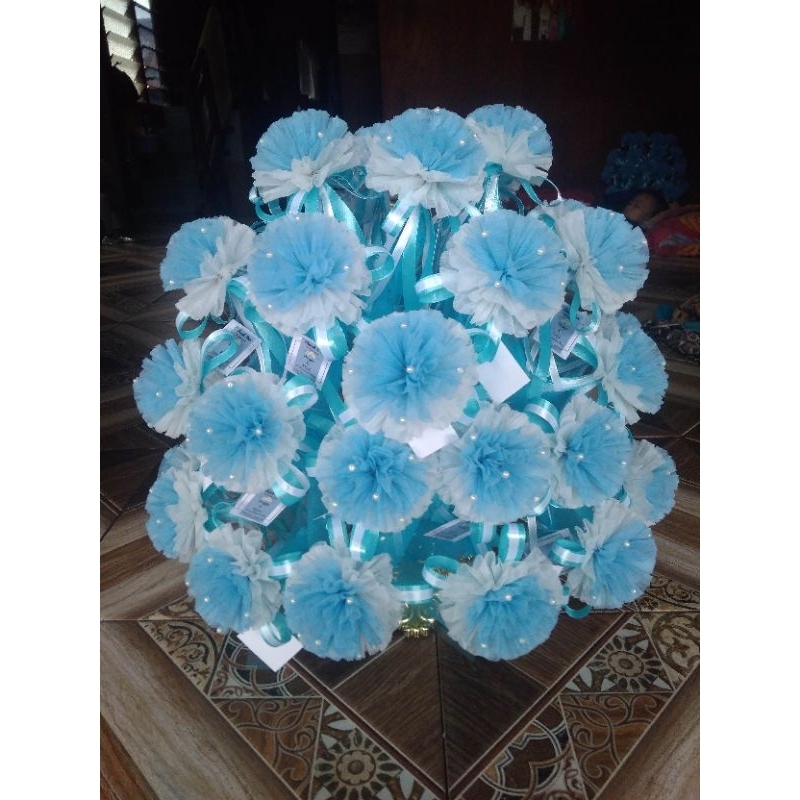 Jual (15pcs) Bunga telur pompom/pokok telur/pokok telok pernikahan ...