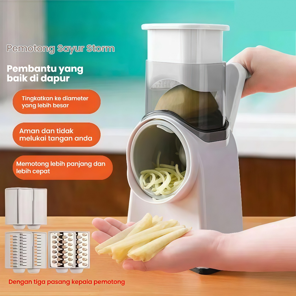 Jual Pengiris Pemotong dan parutan Sayur dan Buah Multifungsi | Shopee ...