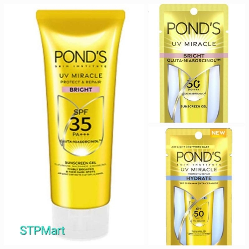 Jual POND"S UV MIRACLE SUNSCREEN WAJAH BRIGHT SPF35 25g SPF 50 15G ...