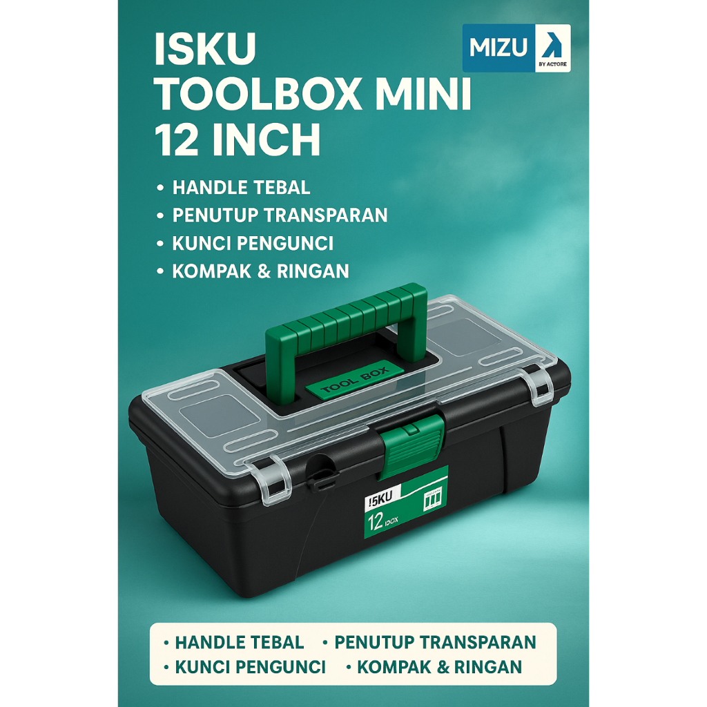 Jual ISKU Tool Box Mini 12 Inch Kotak Perkakas Kecil 30 14 12cm Kotak ...