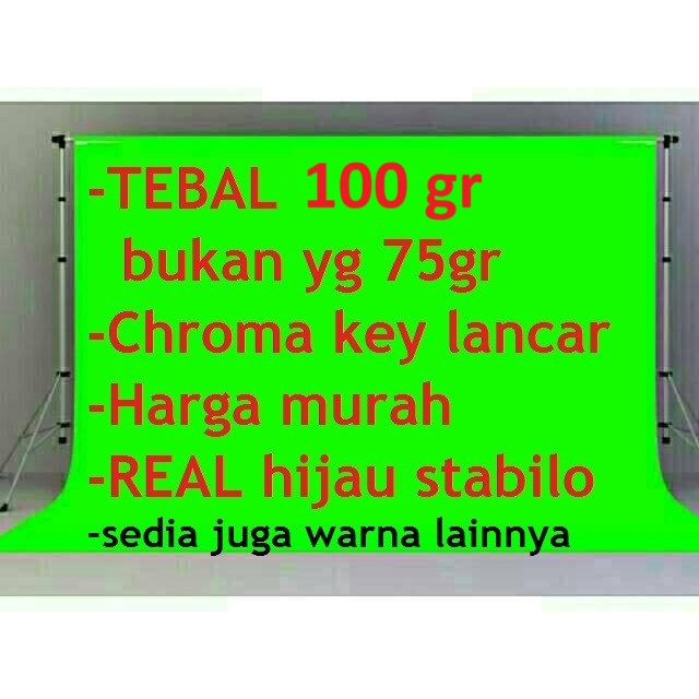 Jual green screen greenscreen youtuber backdrop video kain spunbun ...