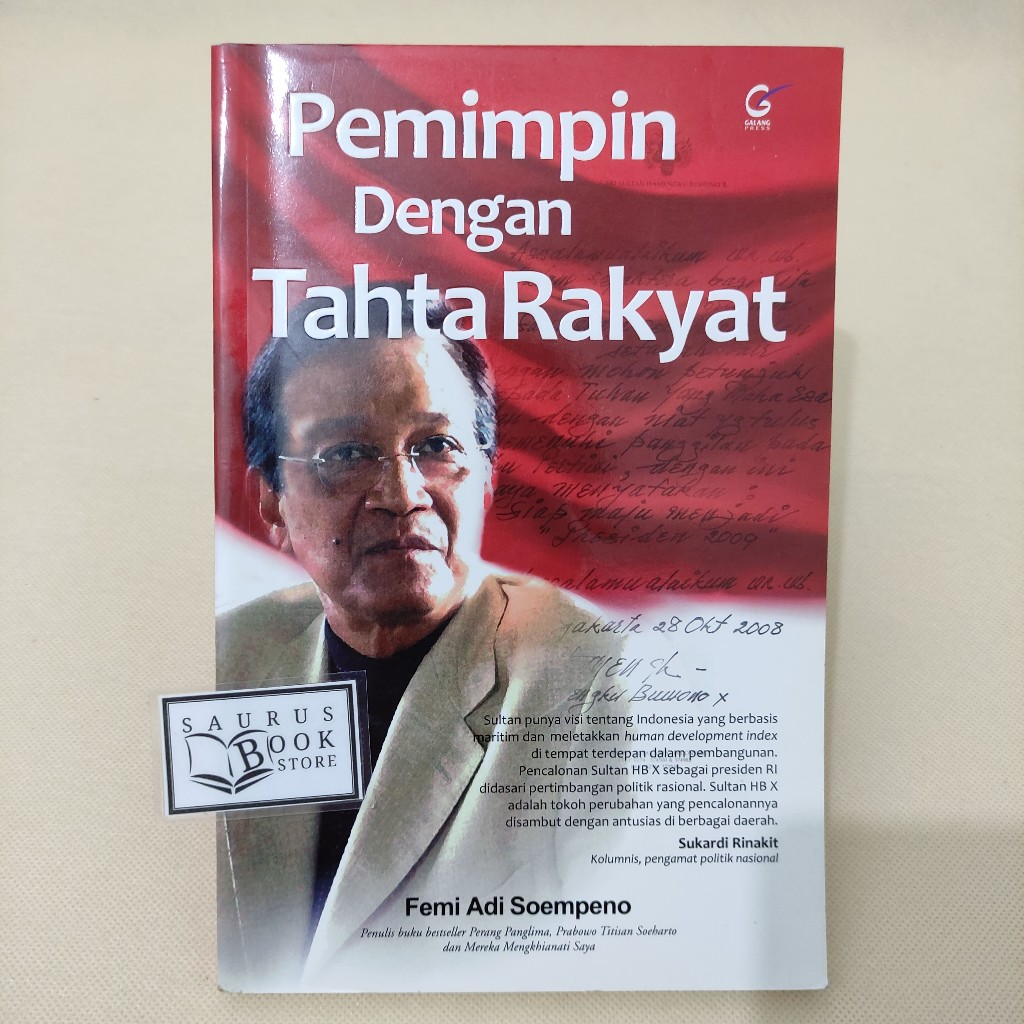 Jual (ORIGINAL) Buku Pemimpin Dengan Tahta Rakyat (Femi Adi Soempeno ...
