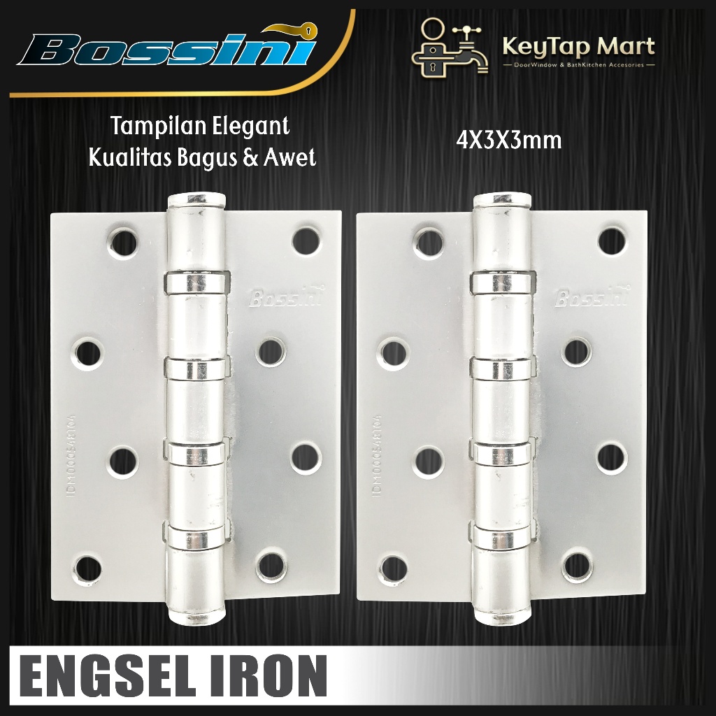 Jual Engsel Iron BOSSINI BSN 4X3X3mm 4BB Engsel Pintu Engsel Kupu Kupu ...