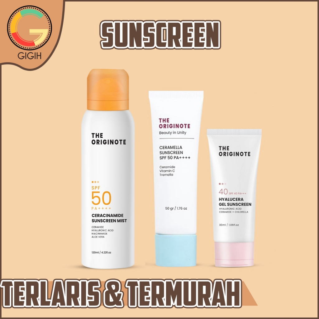 Jual THE ORIGINOTE SUNSCREEN SPF 50PA ++ SERIES ( CREAM & SPRAY ...