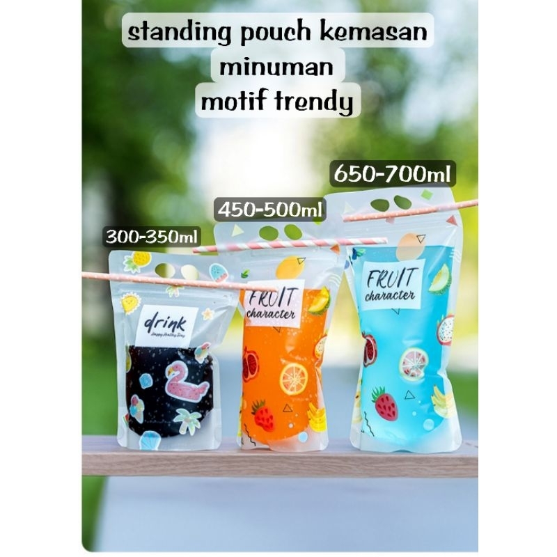 Jual STANDING POUCH KEMASAN MINUMAN MOTIF LUCU PREMIUM | Shopee Indonesia