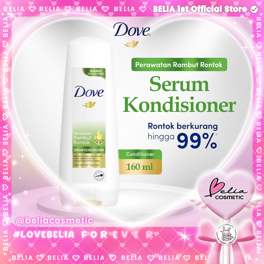 Jual BELIA DOVE Perawatan Rambut Rontok Serum Kondisioner 190ml ...