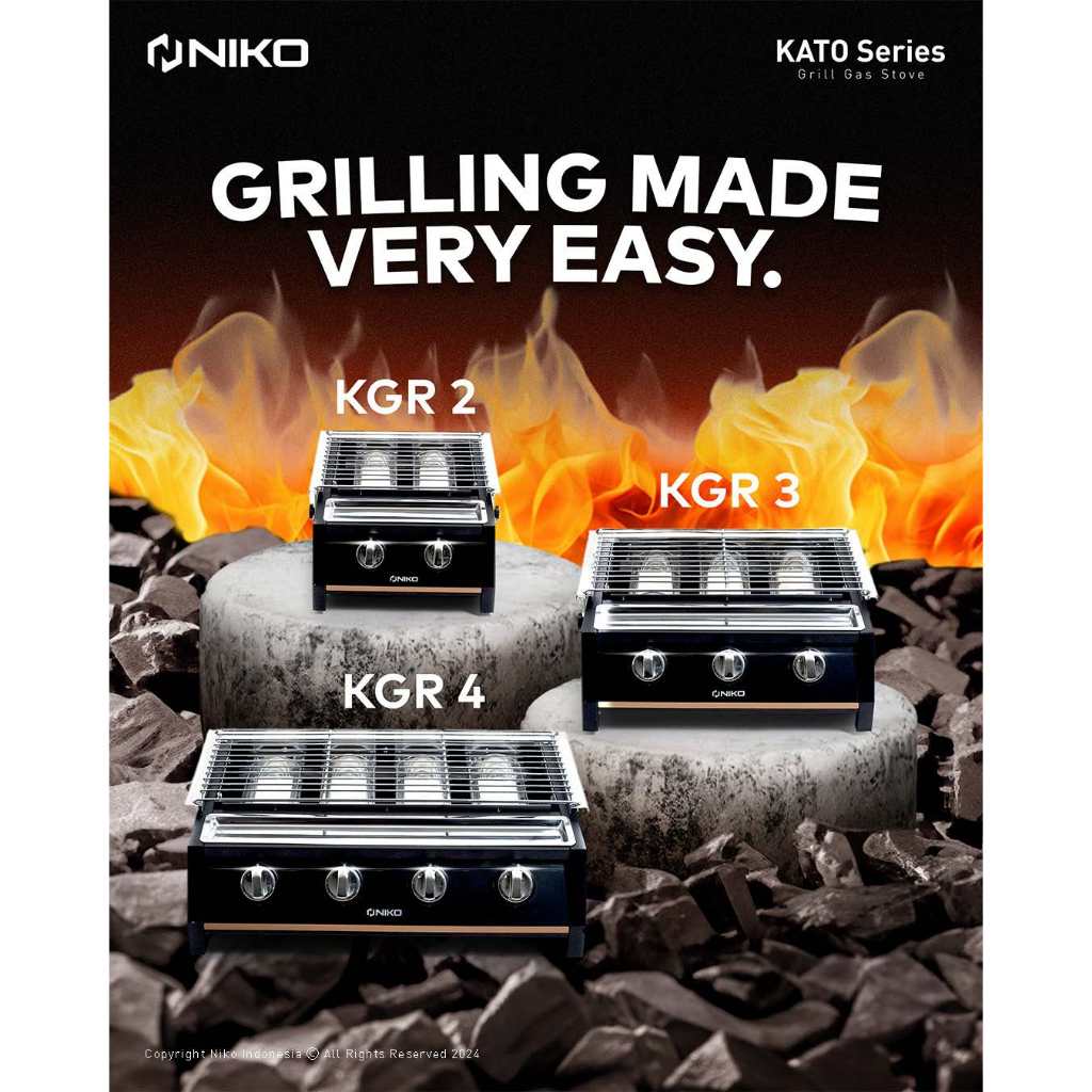 Jual GAS ROASTER GRILL NIKO KATO 2 3 4 TUNGKU / KOMPOR PANGGANG NIKO ...