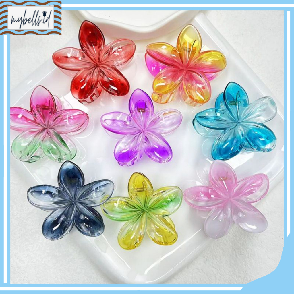 Jual MB JR633 Jepit Rambut Motif Bunga Kamboja Bahan Akrilik Korean Style Aesthetic Jedai ...