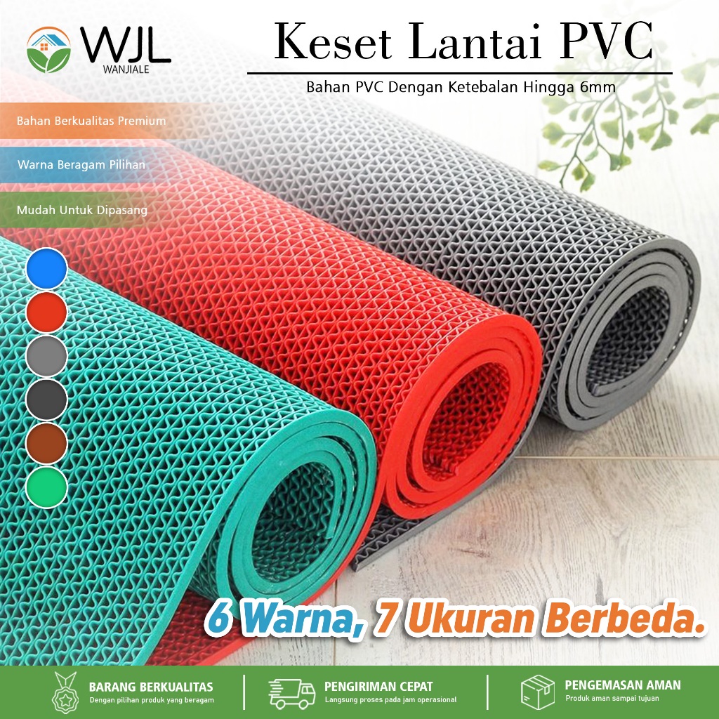 Jual WJL Keset Mandi PVC JARING Anti Slip - Tebal 5-6mm, Anti Air ...