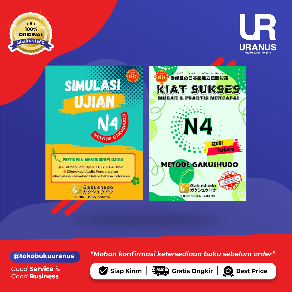 Jual BUNDLE JLPT N4 Kiat Sukses & Simulasi Ujian 100% ORIGINAL ASLI ...
