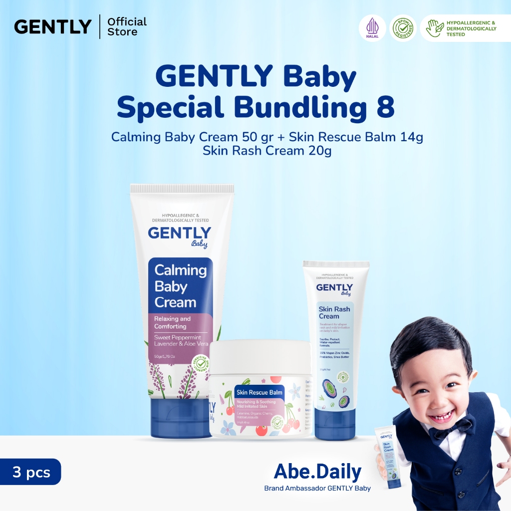 Jual GENTLY Baby Special Bundling 8 | Paket Calming Baby Cream 50 g ...