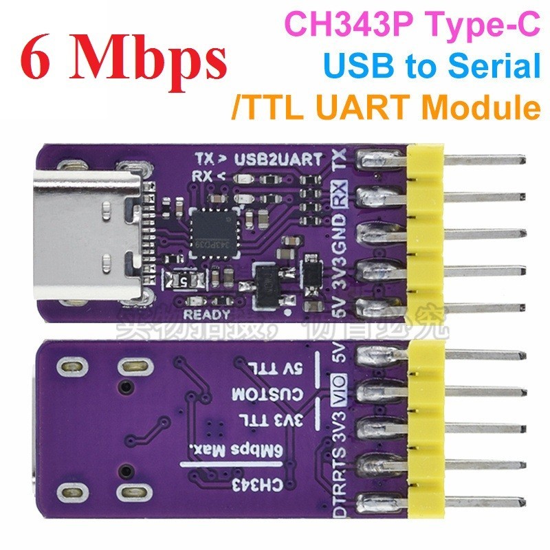 Jual CH343P USB To Serial Port Module 6Mbps High Speed 5V3.3V TTL UART ...