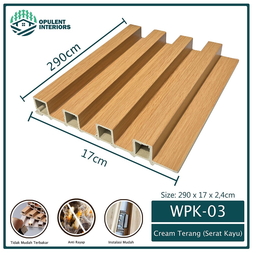 Jual 2.9meter x17cm Wall Panel Dinding Kamar Wall Panel Pvc Wpc Wall Panel Wood Panel Wallpanel ...