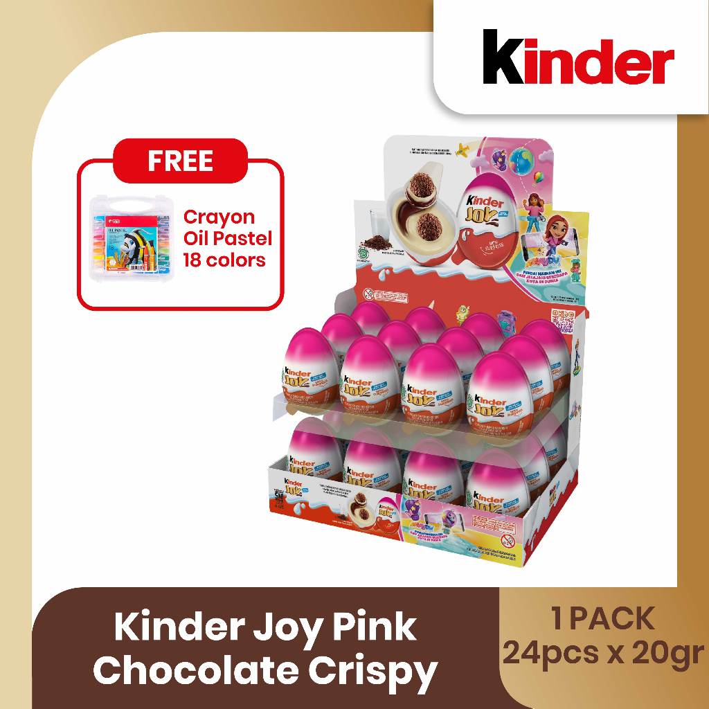 Jual Kinder Joy Pink Chocolate Crispy 20gr Isi 24pcs | Shopee Indonesia