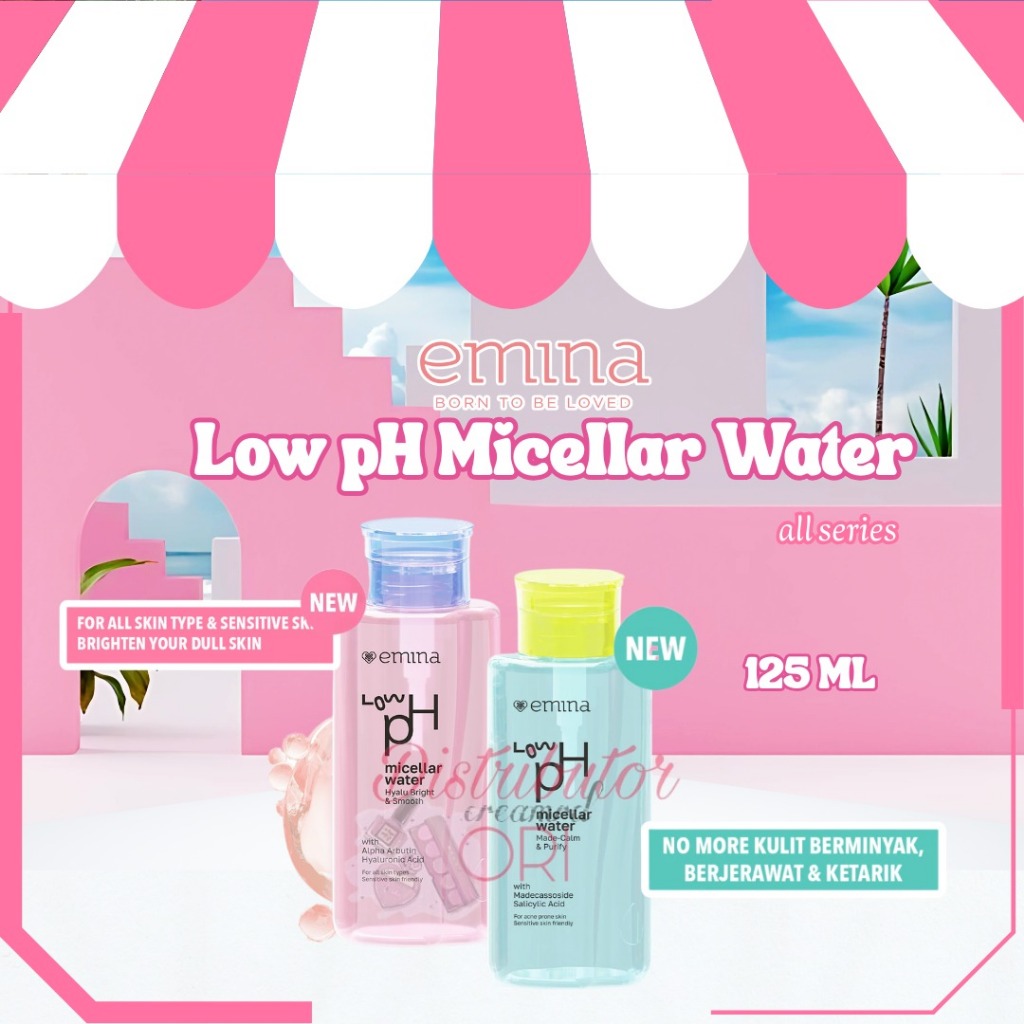 Jual Emina Low pH Micellar Water HyaluBright & Smooth - 300ml | Pembersih Wajah-Gentle-Makeup ...