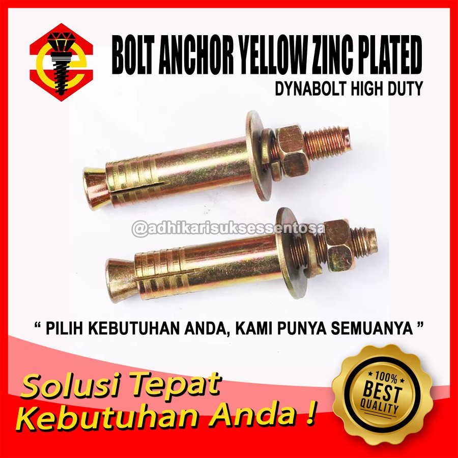 Jual HIGH DUTY 24 MM / Dynabolt M24x150 / Sleeve Anchor Bolt M24 ...