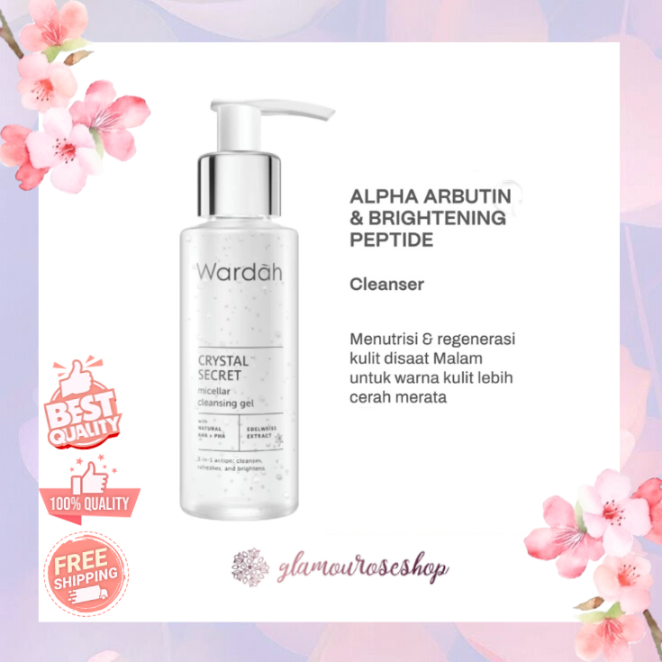 Jual Wardah Crystal Secret Micellar Cleansing Gel 95ml | Shopee Indonesia