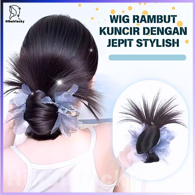 Jual Wig Kuncir Bulu Ayam Jepit - Rambut Poni Low Maintenance / Casual ...