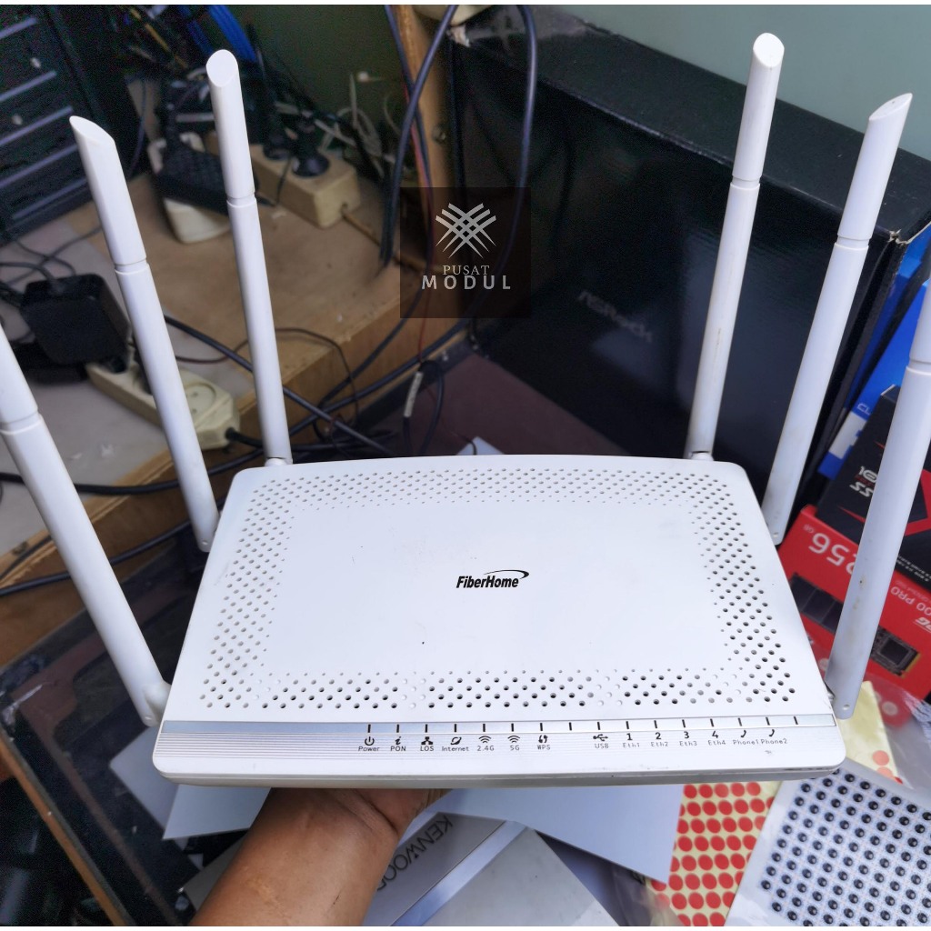 Jual ONT GPON FIBERHOME HG6245N PREMIUM ANTENA 6 Plus Adaptor | Shopee ...