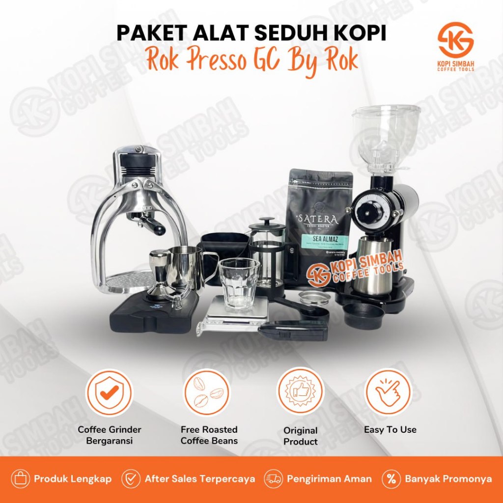 Jual Paket Brewing SMARTSHOT by ROK Presso With Mesin Coffee Grinder ...