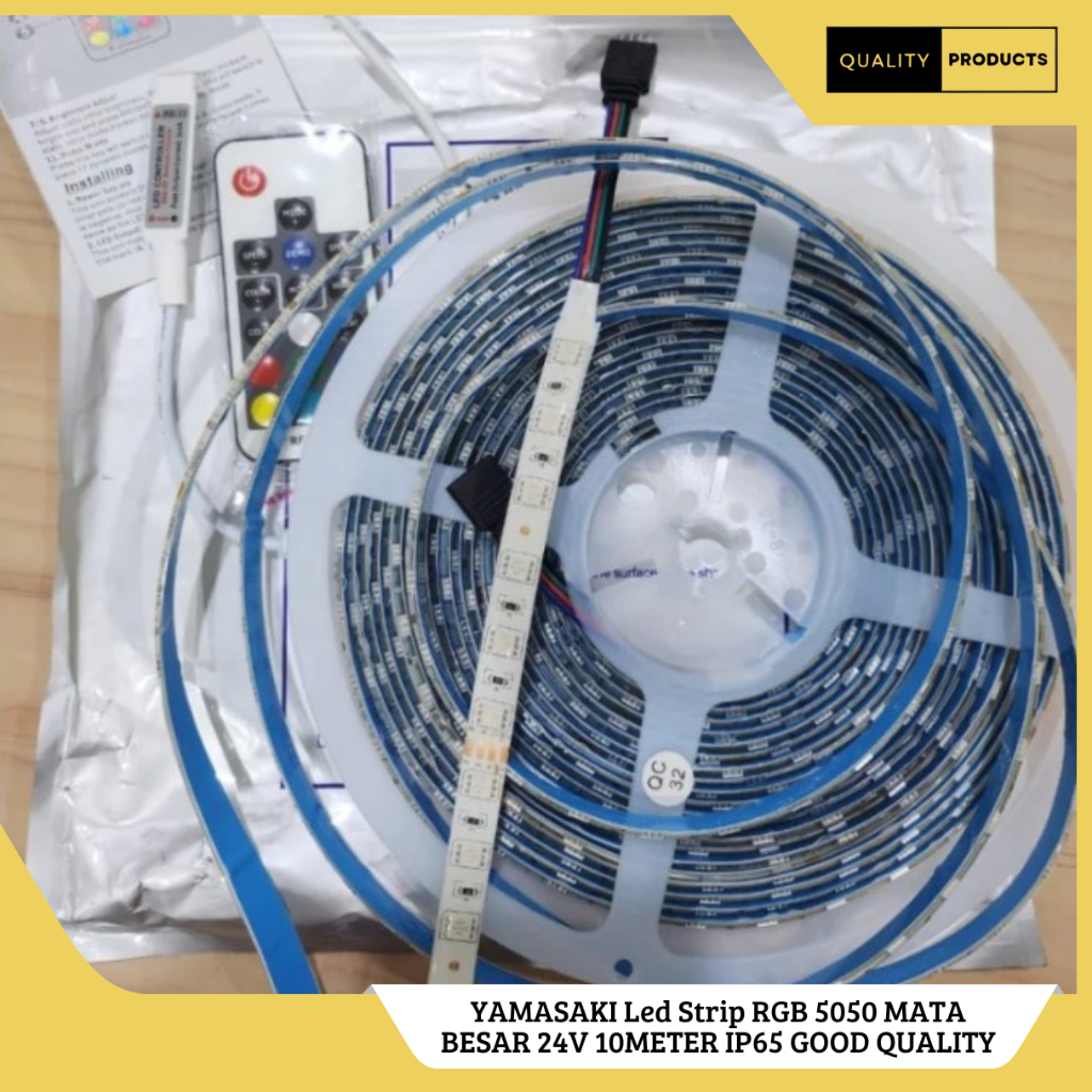 Jual YAMASAKI Led Strip RGB 5050 MATA BESAR 24V 10METER IP65 VERY GOOD ...