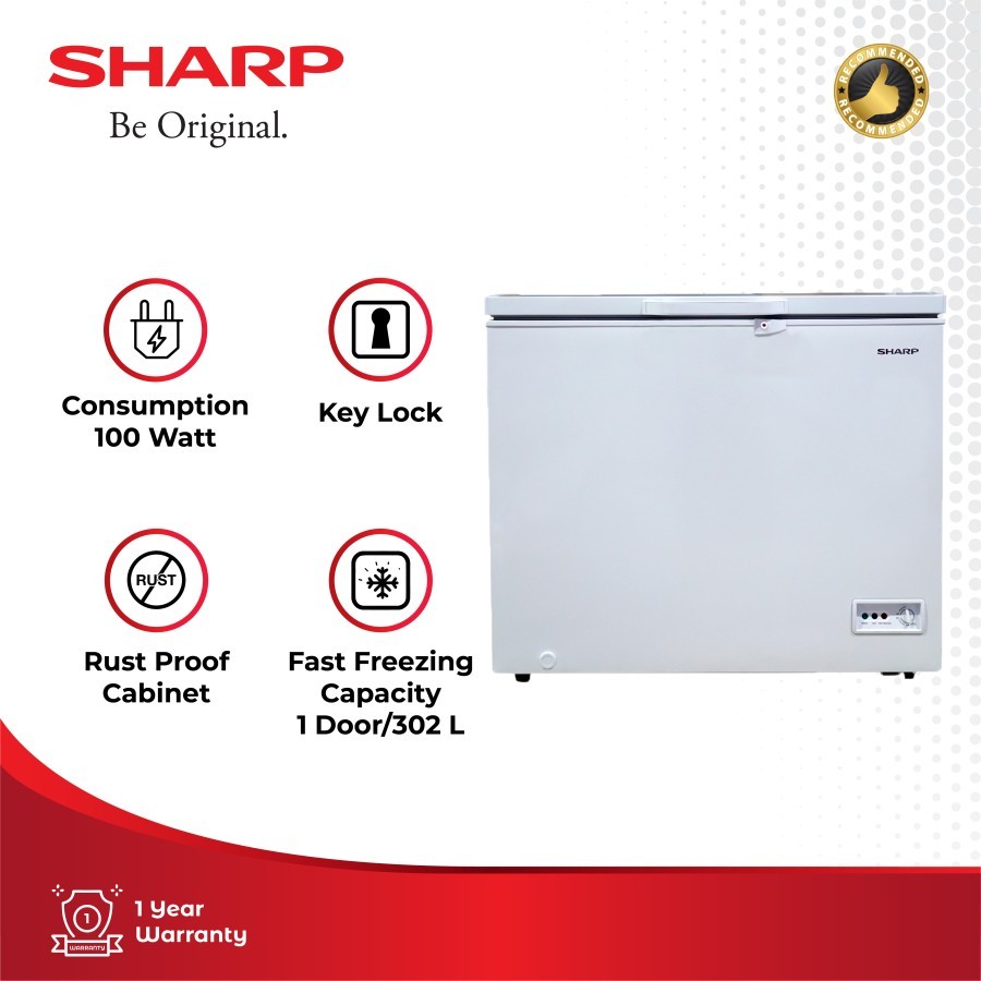 Jual SHARP FREEZER BOX CHEST FREEZER FRV 310X KAPASITAS 300 LITER ...
