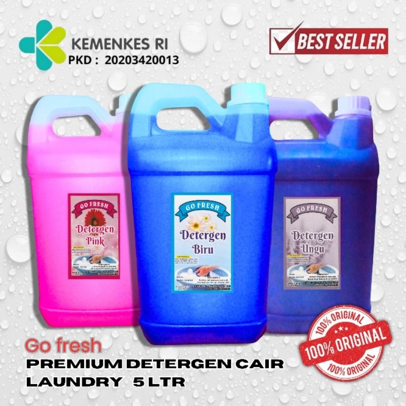 Jual GO FRESH Detergen PREMIUM Laundry 5 liter. 3 varian. | Shopee ...